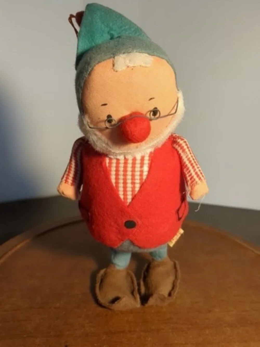 Fun Farm | Holiday | Vintage Santa Claus Gnome Plush Doll With Red Vest ...